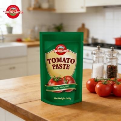 China 140g Stand-Up Sachet Sweet & Sour Tomato Paste | 30%-100% Customizable Purity for sale