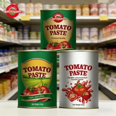 China Export Grade 425g Tomato Paste Tin | 30%-100% Purity & Convenient Easy Open for sale