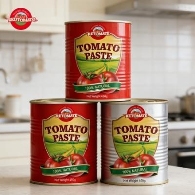 China Additive Free Double Concentrated Tomato Paste in 850g Easy Open Cans for Catering for sale