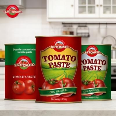 China 850g Canned Tomato Paste with 28-30% Brix and Triple Concentration for Superior Flavor for sale