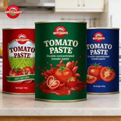China 1000g ISO Certified Triple Concentration Canned Tomato Paste in Tin for Culinary Excellence for sale