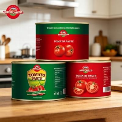 China Halal Food Certified 2200g Canned Tomato Paste with 28-30% Brix Concentration for sale