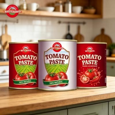 China Halal Certified 2200g Canned Tomato Paste with 28-30% Brix Concentration for sale
