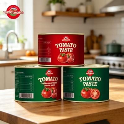 China 2200g Triple Concentration Canned Tomato Paste with ISO HACCP BRC FDA Certification for sale