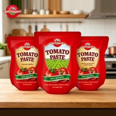 China 56g Stand-Up Sachet Tomato Paste with Pure Natural Formula and Triple Concentration for sale