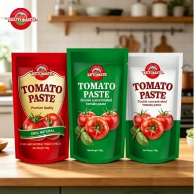 China 100g Stand-Up Sachet High Purity Natural Tomato Paste for Cooking and Recipes for sale