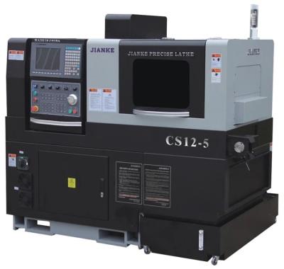 China JIANKE CS12-5 Double Spindle 5 Axis Swiss Type CNC Lathe with 12 mm Max Processing Diameter and Dual Channel Control for sale