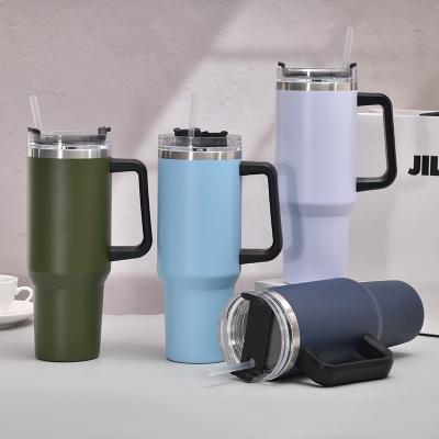 Cina Bottiglia di Stainless Steel Water della chiavetta dell'automobile di Logo Imprint 40 OZ con le tazze della birra isolate maniglia in vendita