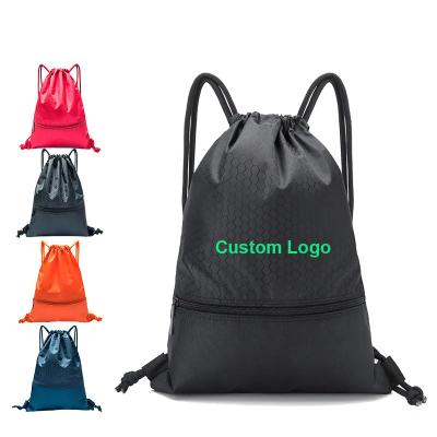 Cina Borsa dello zaino del poliestere di Tote Bags Sublimation Printed Nylon della drogheria del cordone in vendita