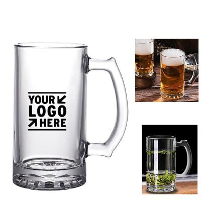 Cina Tazza di birra di vetro di OZ di logo su ordinazione 17 con la maniglia Crystal Beer Mugs Stein Mugs per le grandi tazze di birra del congelatore in vendita