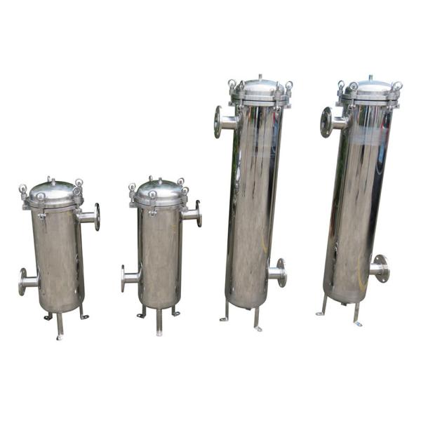 Quality SS304 316L Single Bag Water Pre Filter Housing With 10 20 40 Inch Length for sale