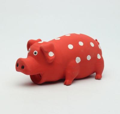 China O tamanho da cor personalizou a mastigação durável do brinquedo do cão de brinquedo do porco do látex à venda