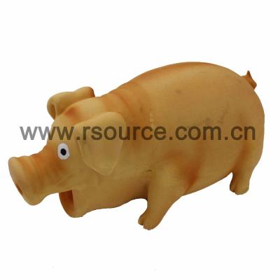 中国 注文色のピカピカの乳液のゴム製ブタ ペットおもちゃ 販売のため