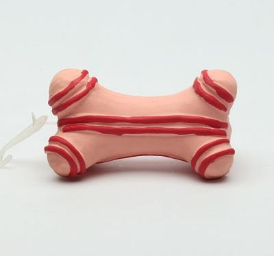 中国 柔らかい乳液の耐久の多彩で新しいペットはピカピカの骨犬のおもちゃをもてあそびます 販売のため