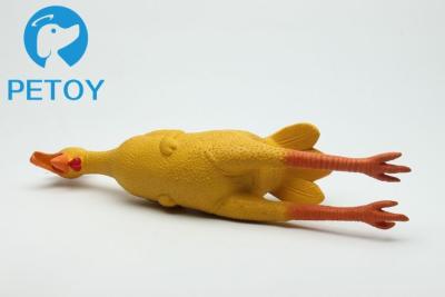 Cina Impermeabilizzi il peso di gomma giallo di dimensione 110g del giocattolo 17.0*5.0 cm del cane del pollo in vendita