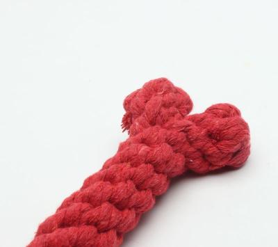 Cina L'osso adorabile della corda del cane del cotone duro/masticazione rossa della corda del cucciolo gioca la dimensione di 16cm in vendita