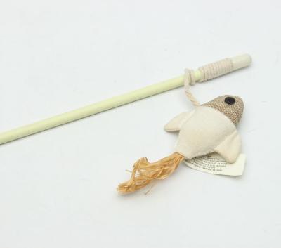 Cina Giocattolo economico di lusso dell'animale domestico del pollo del giocattolo del gatto del pesce del bastone del giocattolo del gatto in vendita