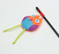 China Cotton Cat Teaser Toy Set with Feathers for Interactive Play 2 Pack for sale