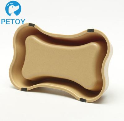 Cina Disossi il peso antislittamento della bio- ciotola di bambù 20×12.5×4.3 il cm 150g del gatto di forma in vendita