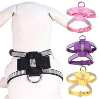 China Nylon Backpack Dog Harness No Pull Adjustable Reflective S M L 3 Sizes for sale