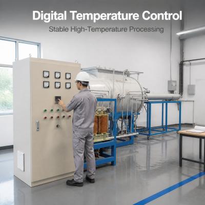 China Industrial Continuous Furnace with 2800℃ Max Temperature, PID Automatic Control, and Circulating Water Cooling for Graphite Powder Purification for sale