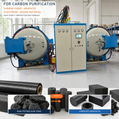 China 3000℃ Working Temperature Vacuum Graphitization Furnace with 120 kW Power for High-Temperature Applications for sale