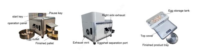 Technical diagram of omelette maker