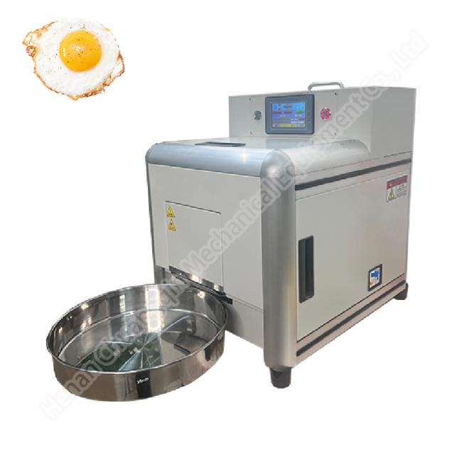 Electric omelette maker machine in operation