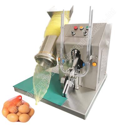 China Semi-Automatic Potatoes Mesh Bag Packing Machine Net Bag Onion Packing Machine Net Bag  Lime Orange Garlic Tying Machine for sale
