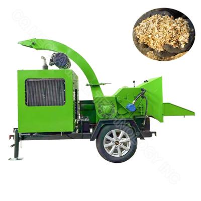 China 55HP 32HP mobile wood crusher wood crusher machine wood branch crusher machine for sale