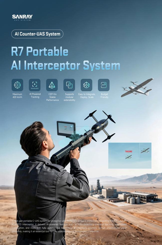 R7 Portable Intelligent Interception System - Front view showing compact design and professional finish