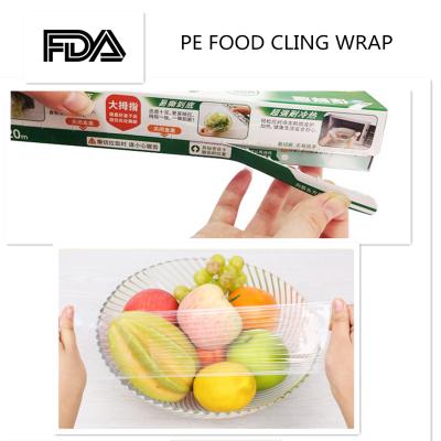 China Plastic Transparent Moisture Proof Soft Food Cling Film PVC/PE Material for sale