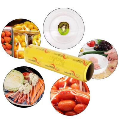 China LDPE Biodegradable Plastic PVC Roll Food Cling Film for sale