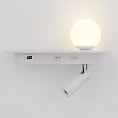 China USB led reading light 3W beadboard wall lighting led bed lamp headboard acrylic ball light bedside wall lamp background en venta