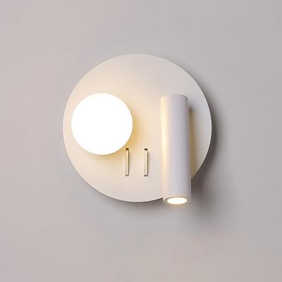 China Bedside reading wall lamp acrylic ball Nordic bedroom bed board light living Bedhead wall light for hotel en venta