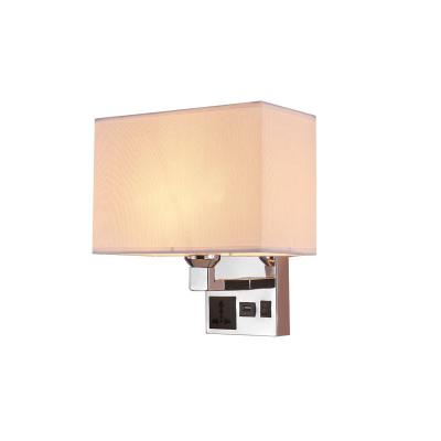 China bedside wall lamp with socket USB led bedroom wall lamp E27 holder five star hotel bedhead wall light for villa for sale