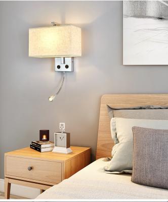 China Lámpara de pared de soporte E27 estilo chino con interruptor lámpara de pared de noche lámpara de pared de lectura cuadrada luz de pared villa proyecto de hotel en venta