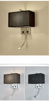 China Lámpara de pared de soporte E27 estilo chino con interruptor lámpara de pared de noche lámpara de pared de lectura cuadrada luz de pared villa proyecto de hotel en venta