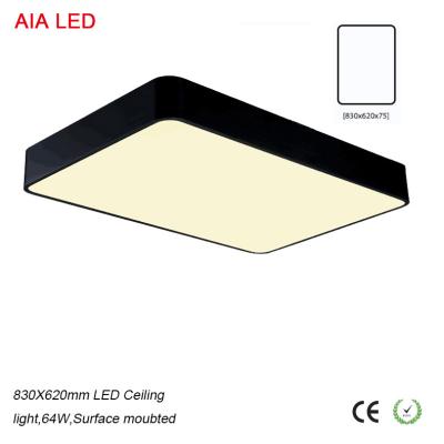 China Square round angle indoor IP20 830x620mm economic energy-saving LED Ceiling light for office lights for sale