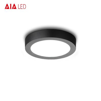 Surface mounted round black LED ceiling light for bedroom used