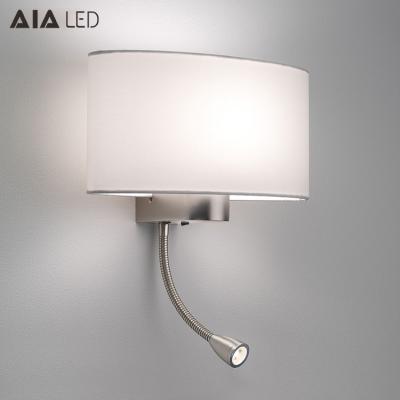 China la sombra E27 de la tela llevó la luz de la pared y la luz de la pared de la lectura del tablero de la cama del interior llevó la luz de la pared del cabecero para los hoteles de lujo en venta