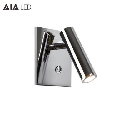 China Hotel room headboard wall light LED reading lamp built-in rotatable bed wall lamp for sale