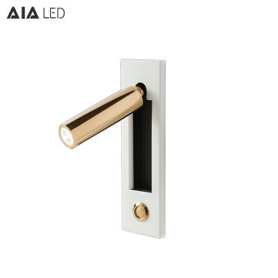 China La lámpara de pared de encargo de la cabecera de la lámpara de pared de la lectura de la luz de la pared del tablero de la cama del dormitorio del sitio del hotel simple nórdico integró el fabricante en venta