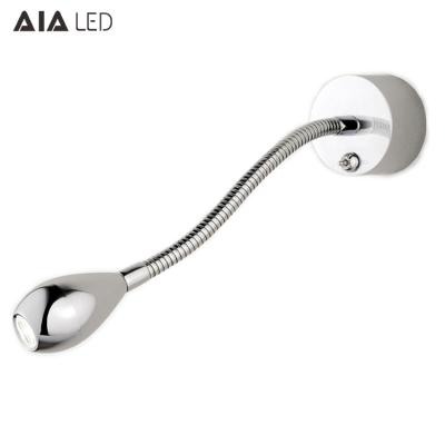 China Una luz interior más flexible de la pared de la cama de la luz de la pared del cuello de cisne de 3W LED de la lámpara de pared de la cabecera IP40 para el hotel en venta
