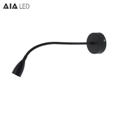 China Lámpara de pared interior interior flexible de la lectura de la lámpara del cuello del ganso de 3W de la luz de la pared de la cama IP40 para la cabecera en venta