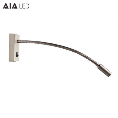 China La pared llevada interior flexible de la cabecera de la lámpara de lectura de 3W de la base cuadrada IP40 LED se enciende para la decoración del hotel en venta