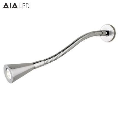 China La serpiente flexible de la luz interior de la lectura de 3W de la lámpara de pared del cabecero del hotel IP40 llevó la luz de la pared de la cabecera en venta