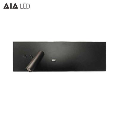 China Wireless charging bed reading light/ bedside wall light led headboard reading light for villa for sale