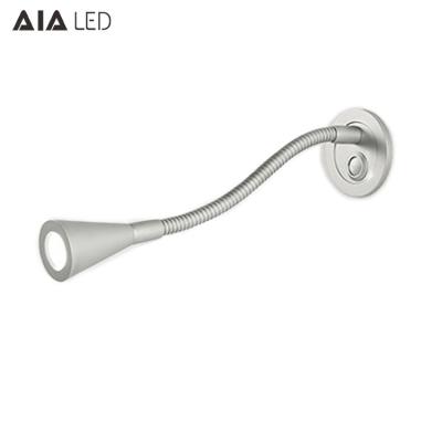 China IP40 montado en la pared llevó la lámpara de pared del cuello de cisne de 3W de la luz de la lectura de la cabecera para la decoración del chalet en venta