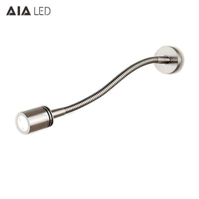 China IP40 wall mounted reading light for flexible bed wall lamp 3W Inside bedside wall light for villa decoration for sale